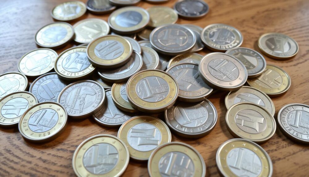 Vertingos 1 euro monetos: retos ir vertingos laidos