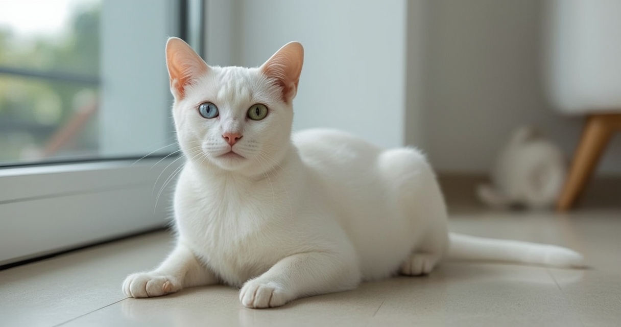 Khao Manee katė: kilmė, išvaizda, charakteris ir priežiūra - Radom.lt